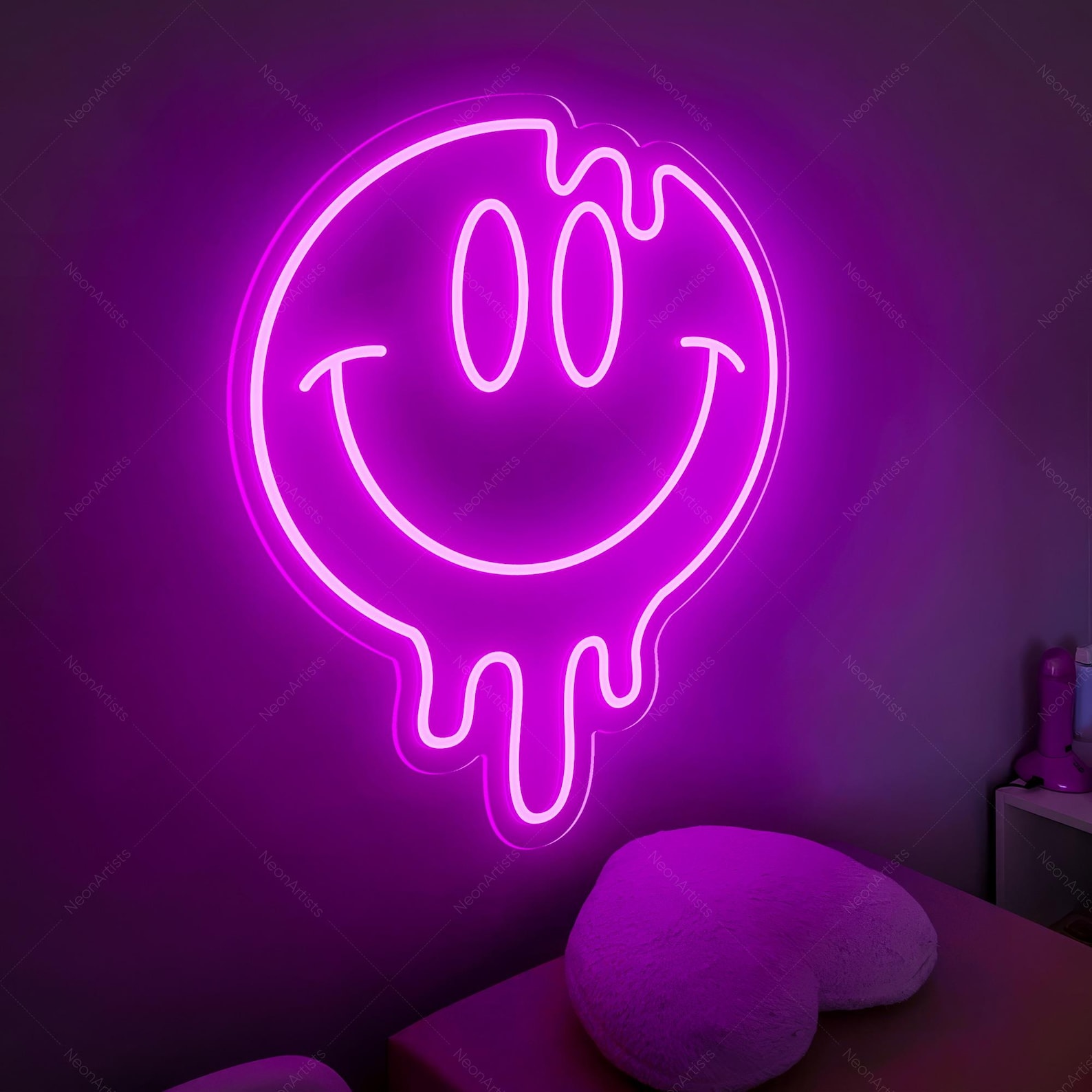 Smile Face Neon Sign, Custom Neon Sign Bedroom Decor for Kid,happy Face ...