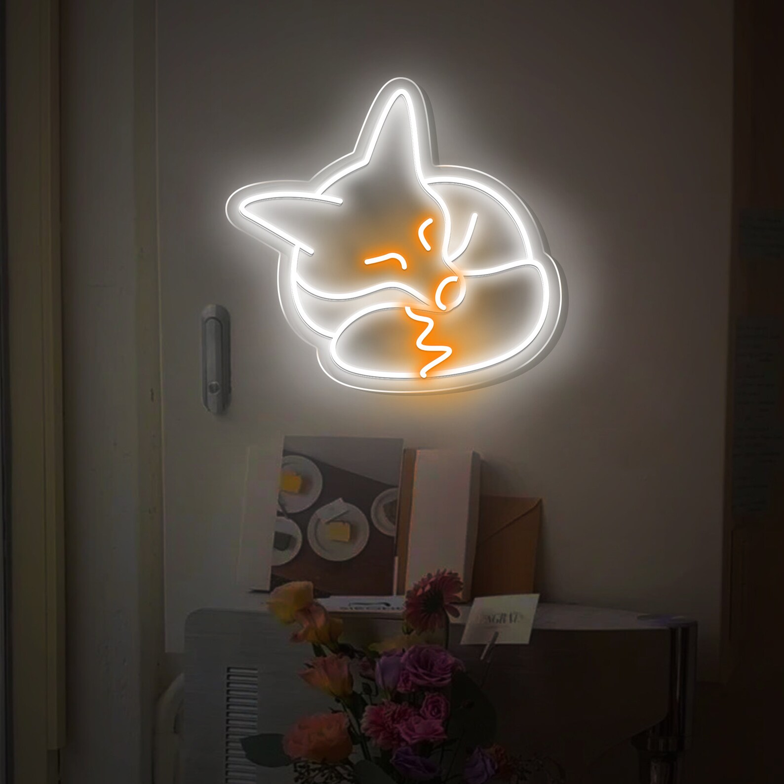 Fox Neon Sign / Sleeping Fox Light up Sign / Fox Led Light / Animal ...
