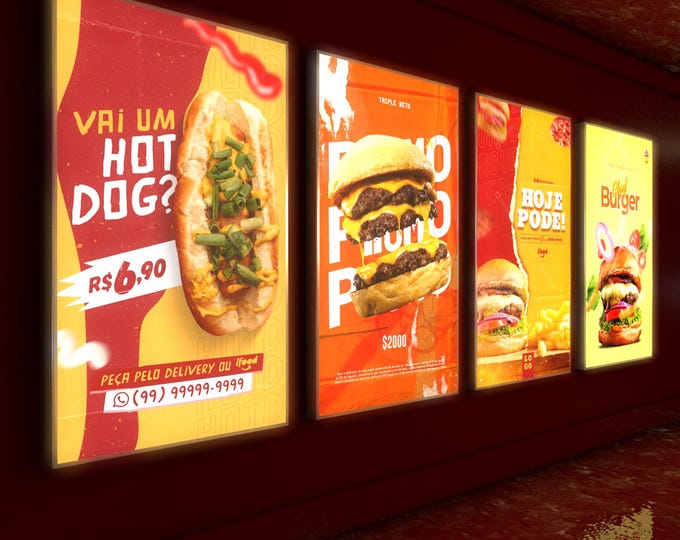 LED Frame Advertise Light Box, Restaurant Advertising Wall Mount Menu ...
