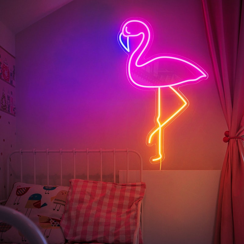 Neon Flamingo Sign - Etsy