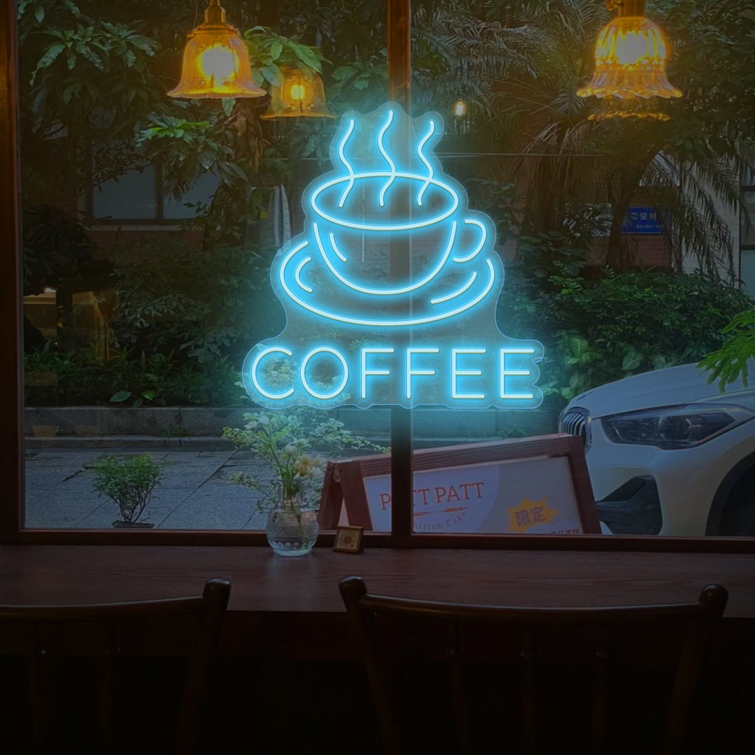 Coffee Neon Sign, Coffee Led Sign, Coffee Neon Light, Coffee Cup Neon ...
