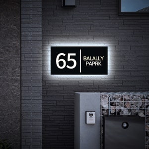 LED House Number Sign,metal Address Light Box,led House Number, Street ...