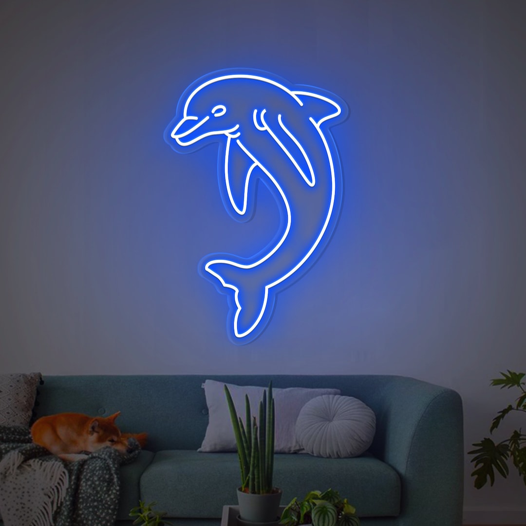 Dolphin Neon Sign|sea Animals Led Sign |dolphin Neon Lights |sea ...
