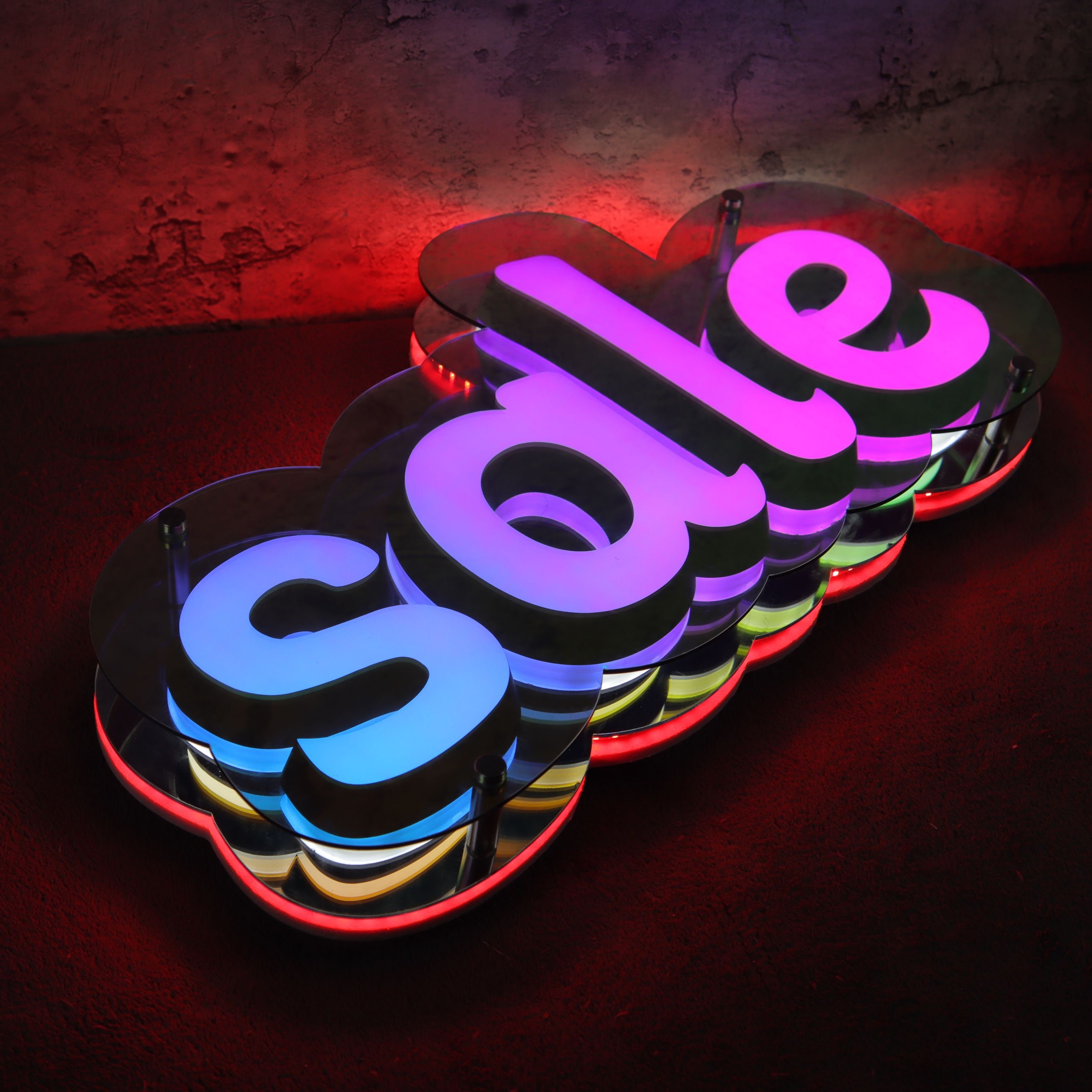 Custom 3D Infinity Mirror Led Sign,custom Infinity Mirror Business Logo ...