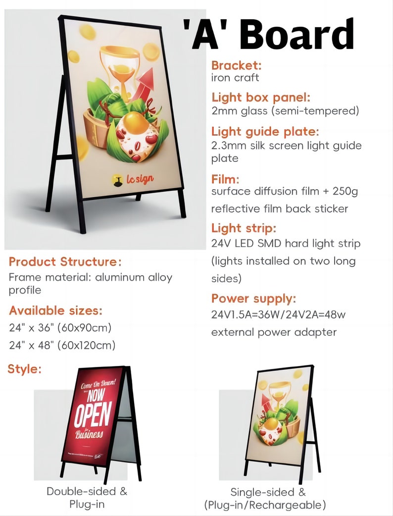 Advertising Boards Poster Stands,a-frame Sign Stand, A Stand Sign Board ...