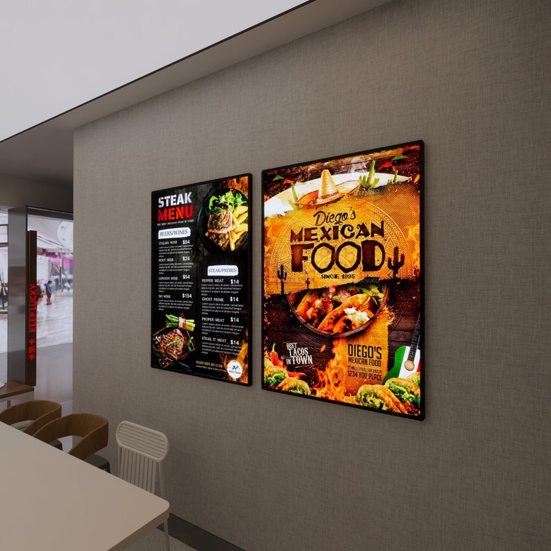 Fast Food Restaurant Led Light Box Menu Board,menu Board Advertising ...