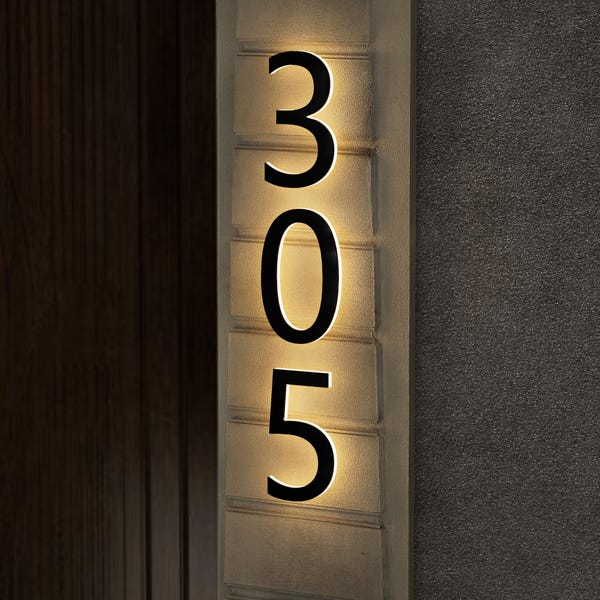 Light up Address Numbers - Etsy