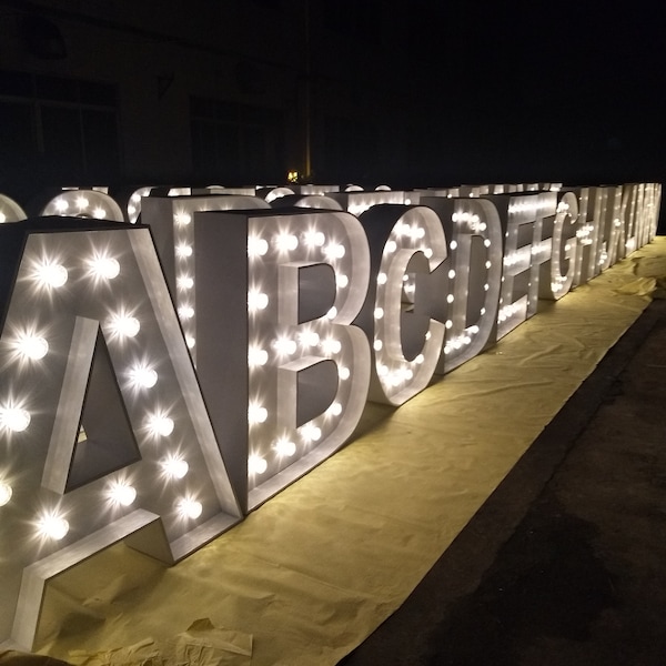Lighted Letters - Etsy