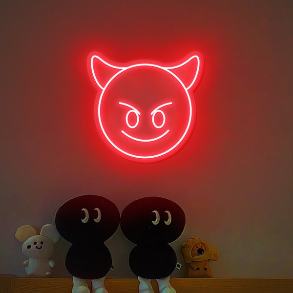 Neon Face Sign - Etsy