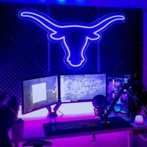 Longhorn Bull Neon Sign|bull Head Led Neon|longhorn Head Skull Light ...