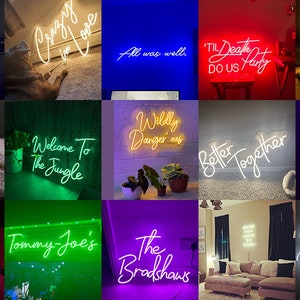 OPEN Sign Neon Wall Decor Modern Led Product Adjustable - Etsy