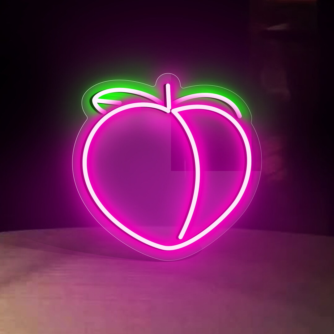 Peach Neon Sign, for Wall Decor, Peach Light Decor, Fruite Peach Neon ...