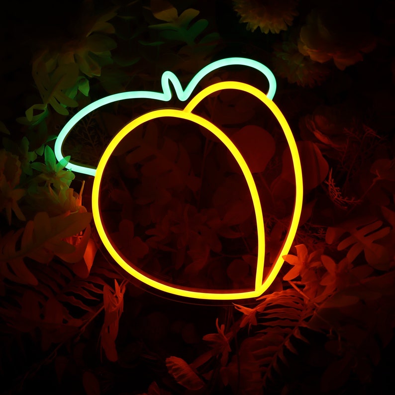 Peach Neon Sign for Wall Decor Peach Decor Fruite Peach Neon - Etsy
