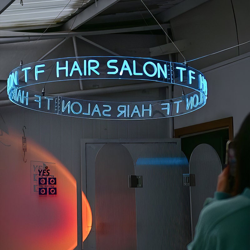Custom Business Neon Sign,neon Logo Sign,round Neon Sign,led Neon Sign ...