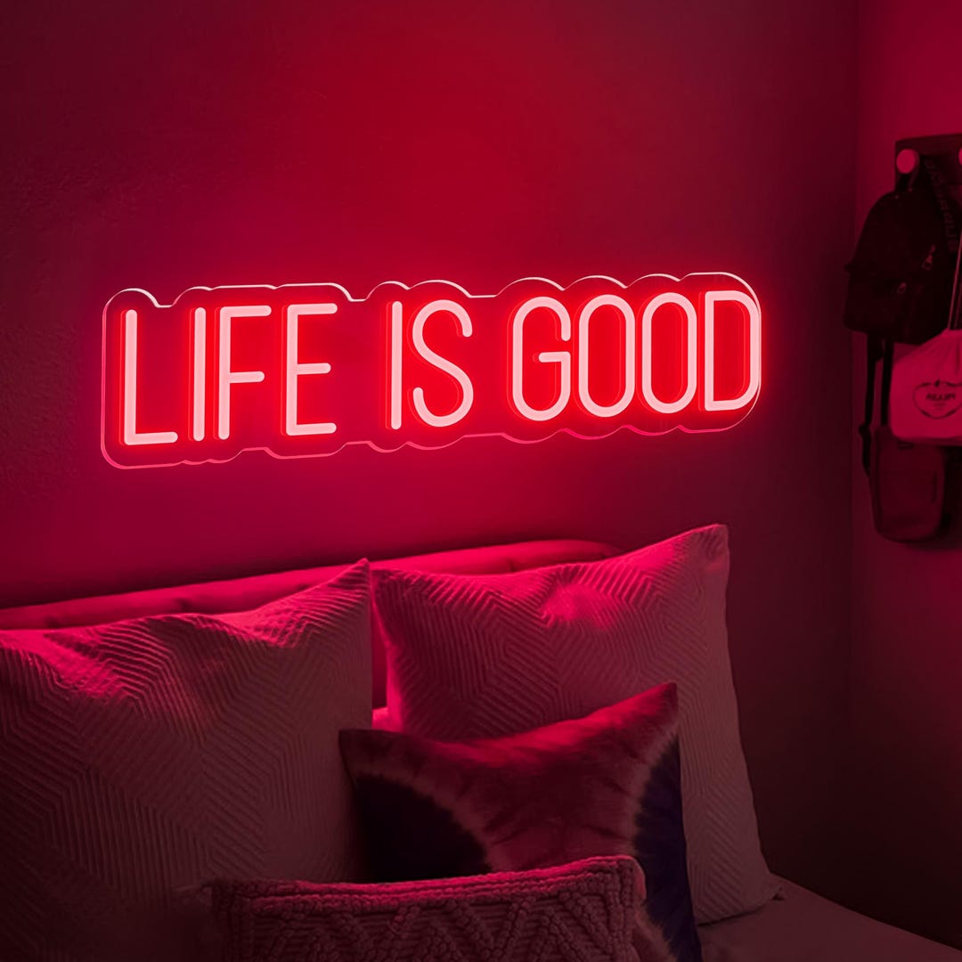 LIFE IS GOOD Neon Signs, Led Sign Neon Lights, Neon Lights for Wall ...