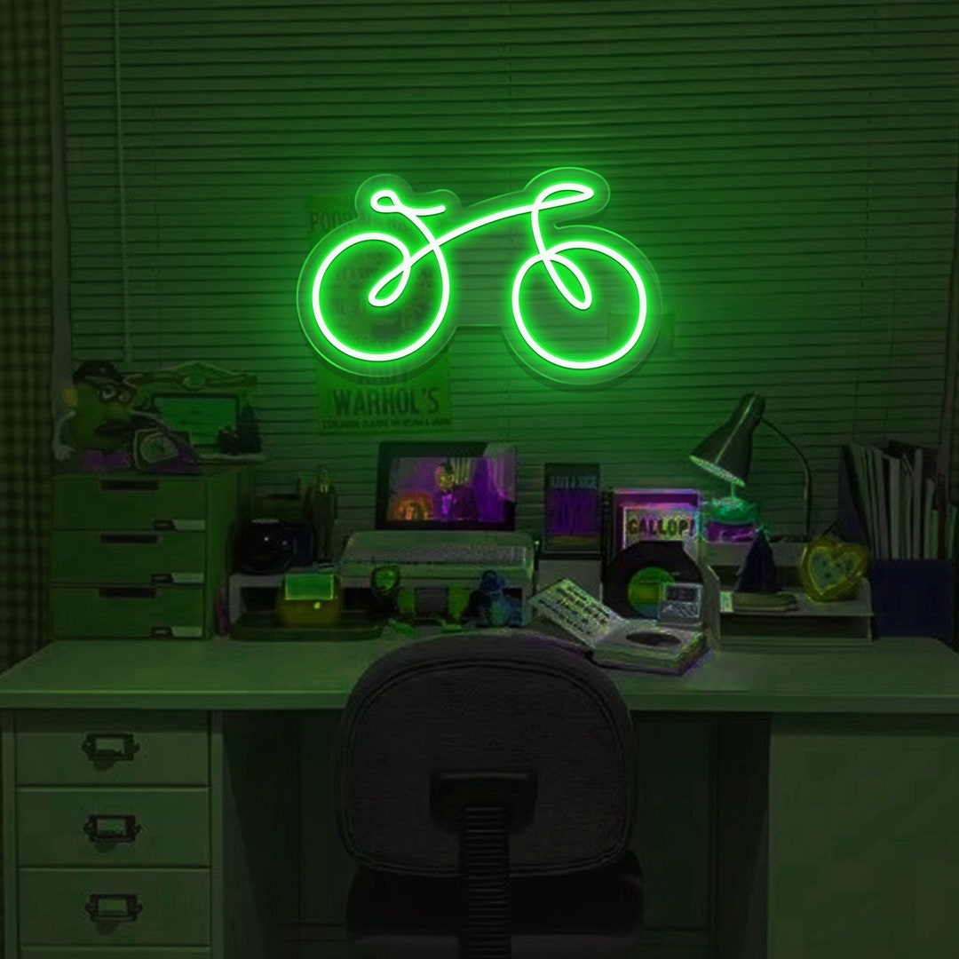 Bicycle Neon Sign, Neon Bike Sign, LED Bike Neon Sign, Bicycle LED Neon ...