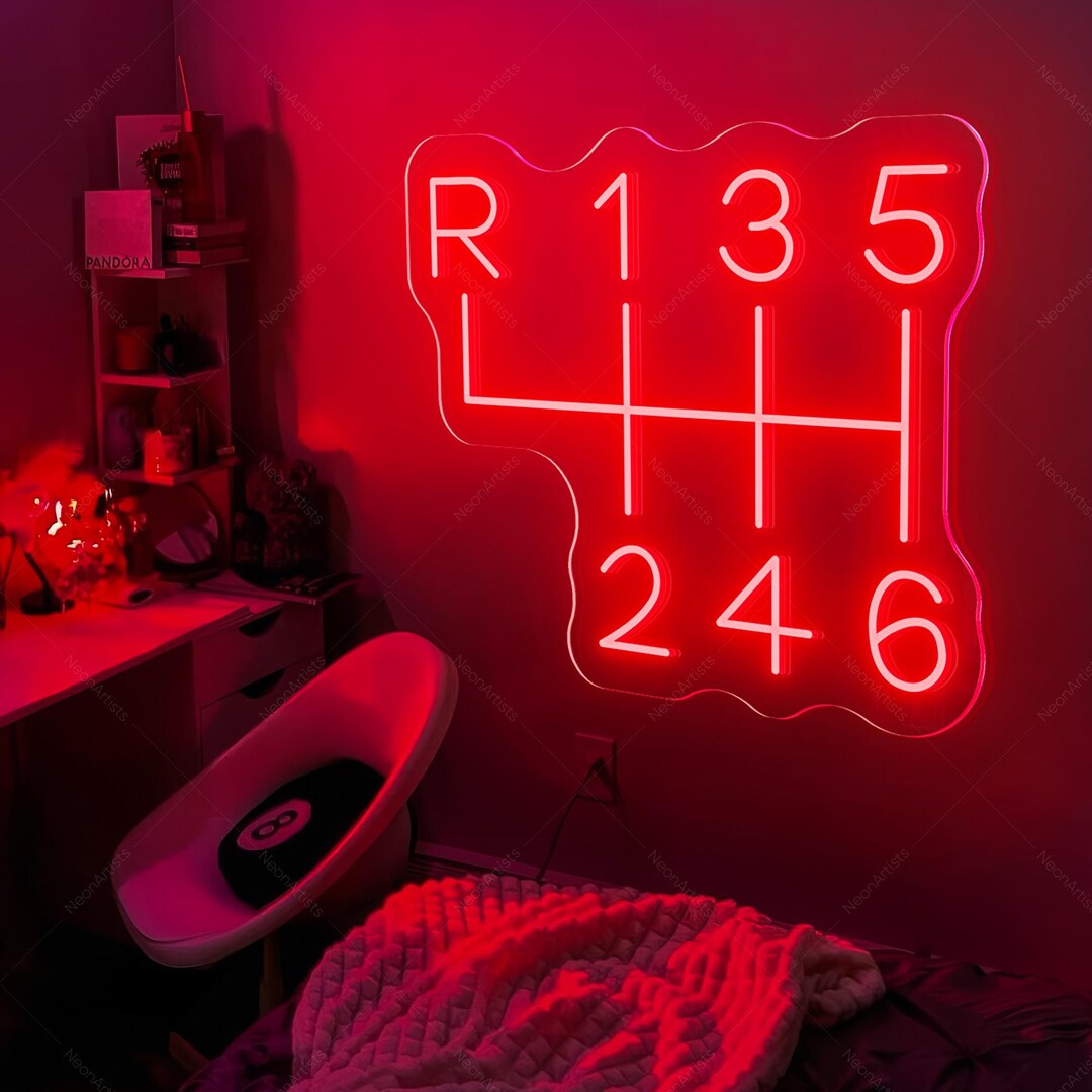 Car Gearbox Neon Sign,automotive Wall Decor, Garage, Man Cave Light ...