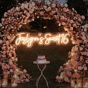 Sweet 16 Neon Sign,birthday Party Decor,21st Number Neon Sign,table ...