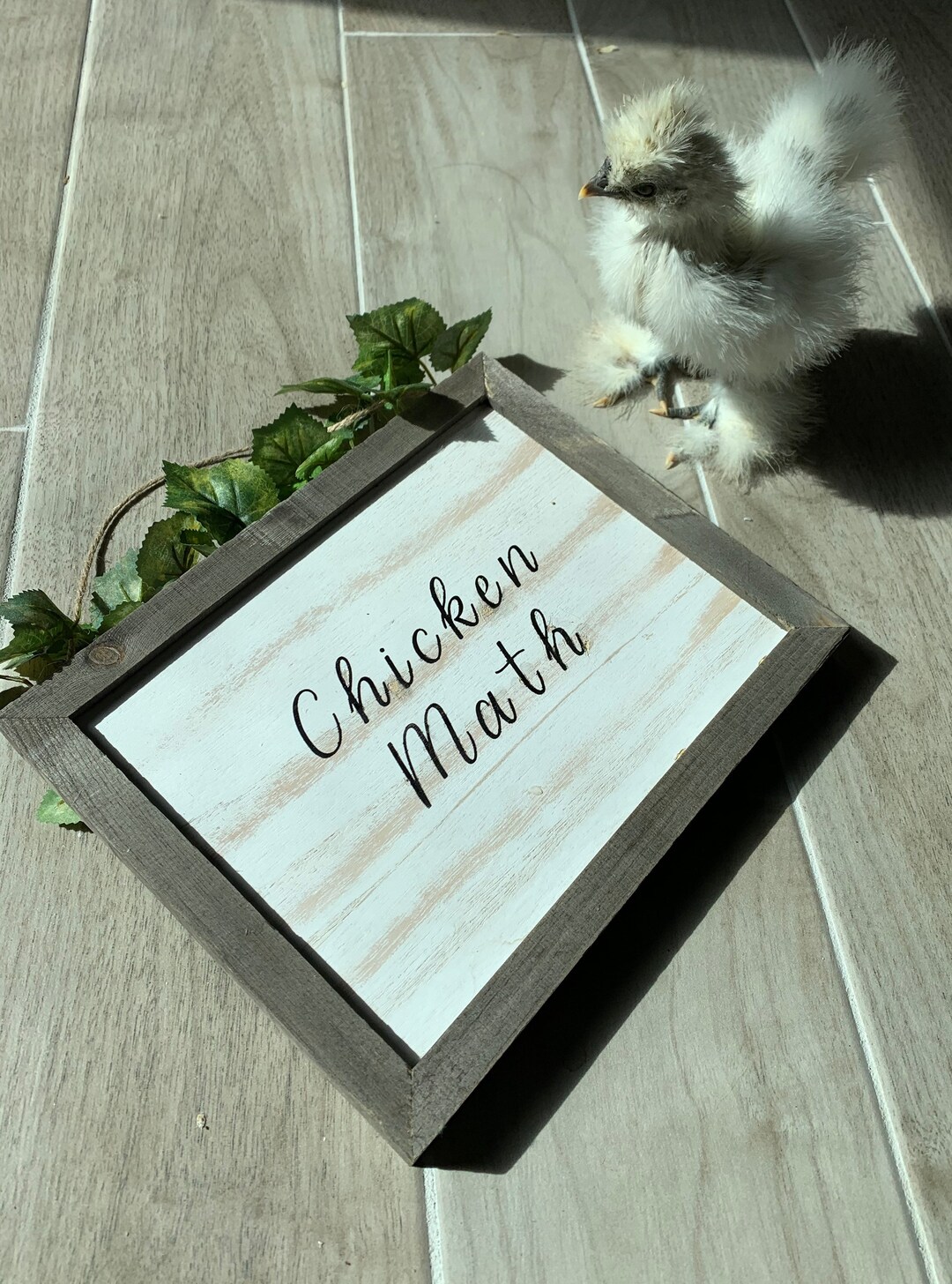 Chicken Sign, Chicken Math Sign, Wood Sign, Home Decor Sign - Etsy