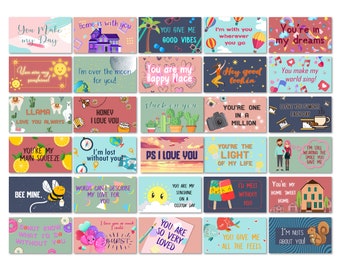 Lunch Box Love Notes | Etsy