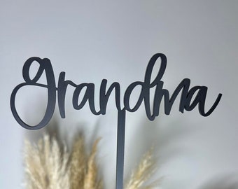 Custom Name Birthday Cake Topper Fancy Elegant Mom Mother Grandma Ships ...