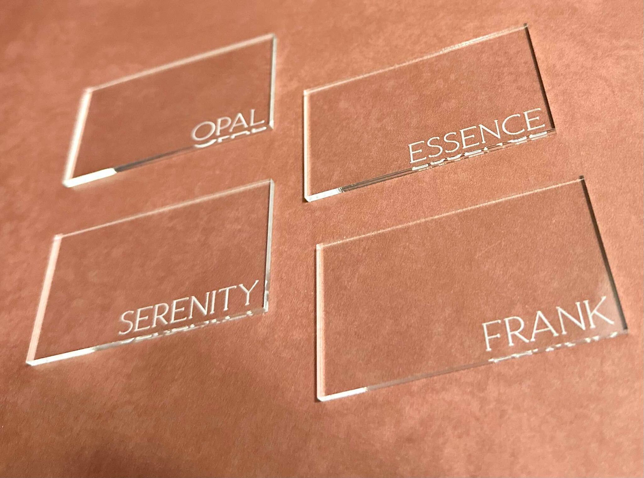 Acrylic Place Cards - Rectangle - Etsy