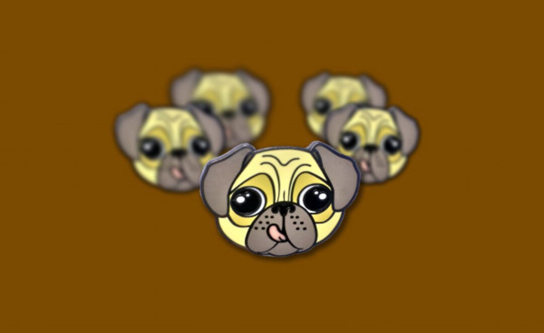 Pug Hard Enamel Pin | Enamel Pins | Rainbow Pins | Cute Pins | Cartoon ...