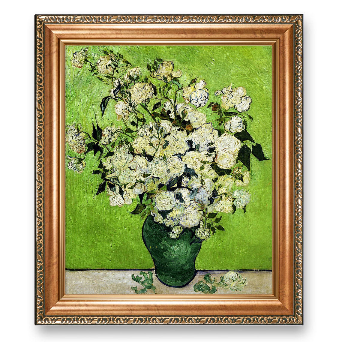 Pink Roses in a Vase by Vincent Van Gogh. the World Classic | Etsy