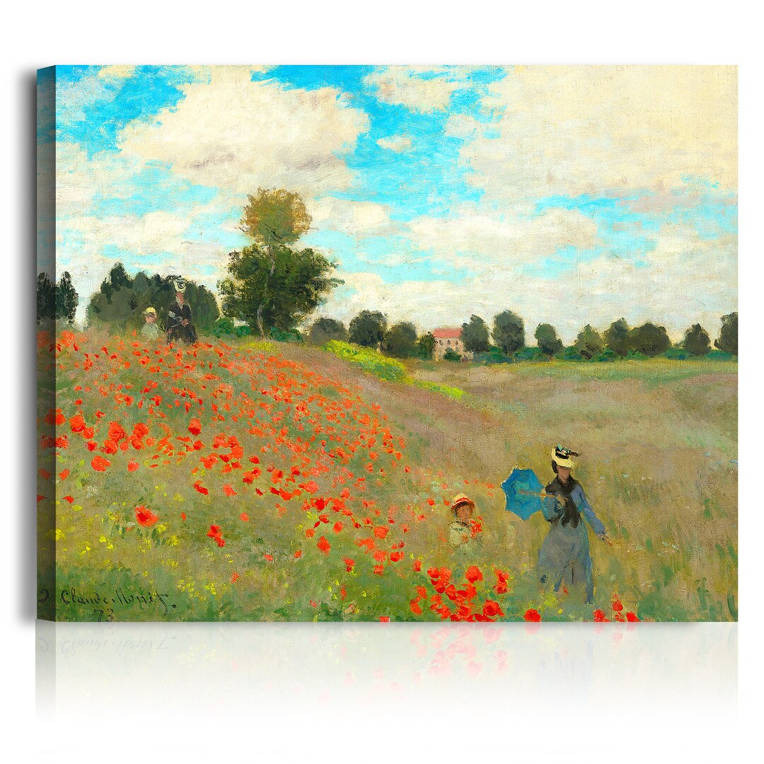 The Poppy Field Near Argenteuil,1873 by Claude Monet the World Classic ...