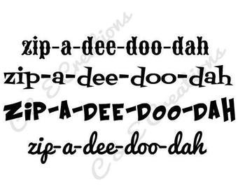 Zip a Dee Doo Dah - Etsy