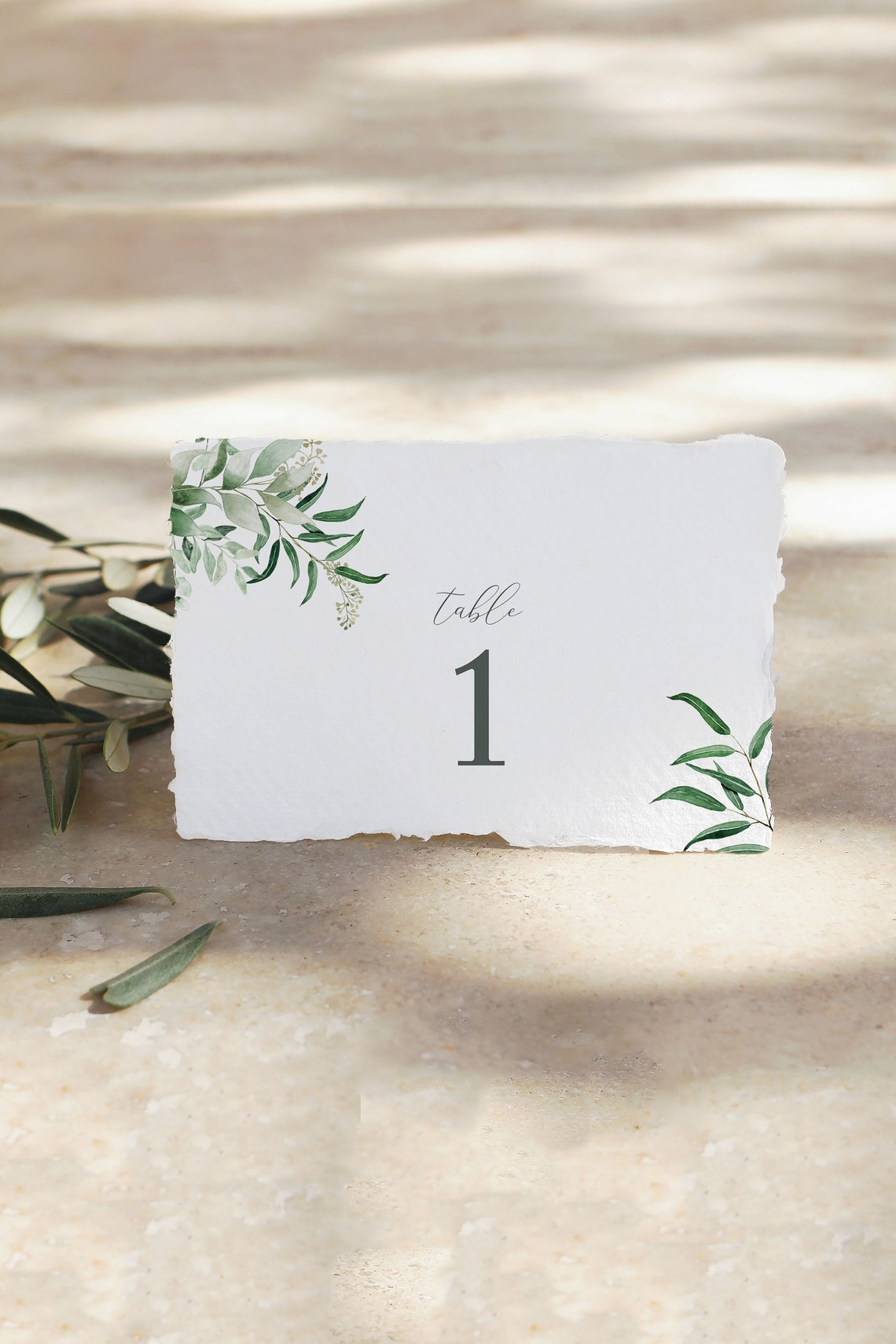 Table Numbers Template Eucalyptus Printable Boho Wedding - Etsy