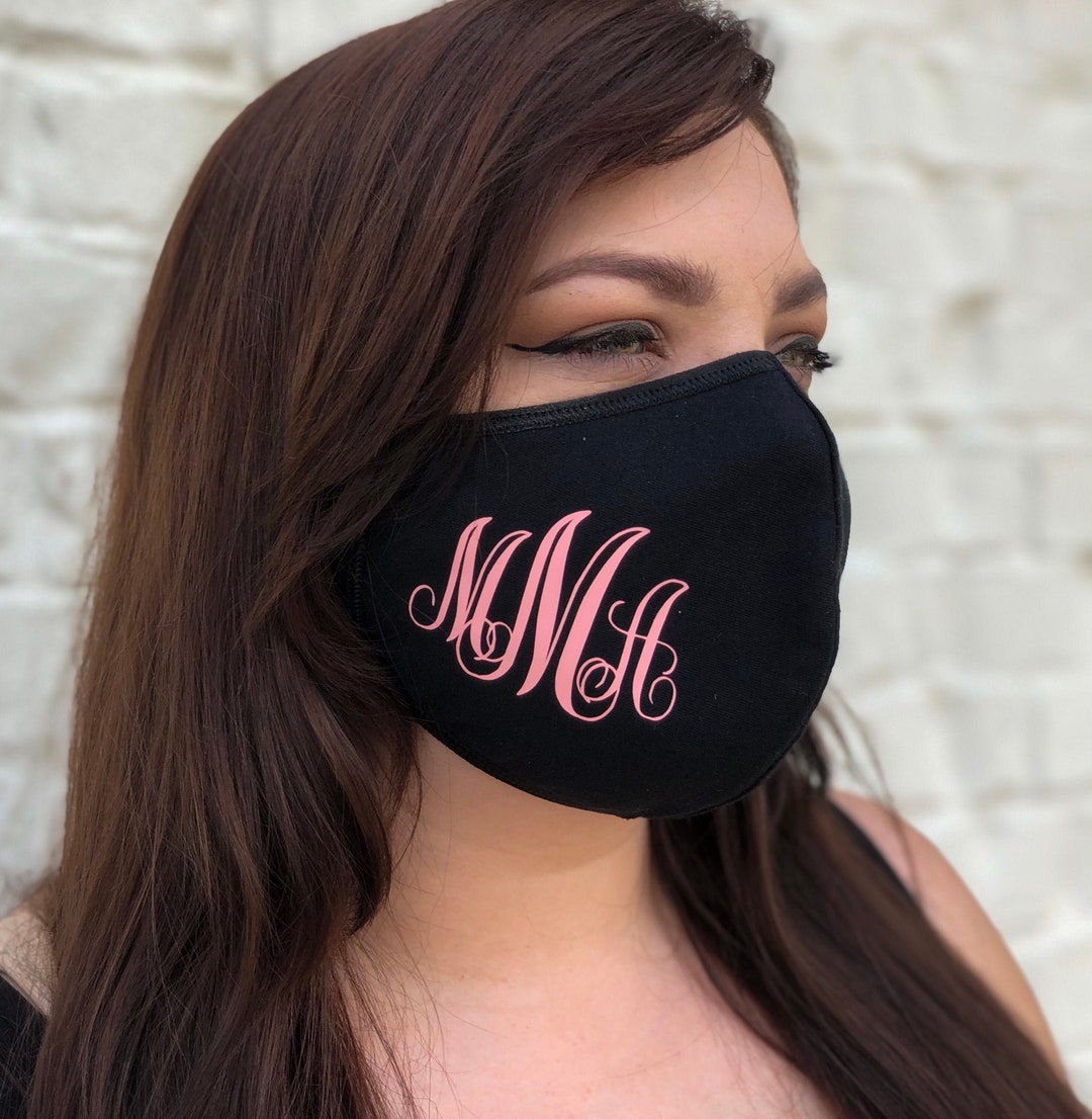 Personalized Monogram Face Mask - Etsy