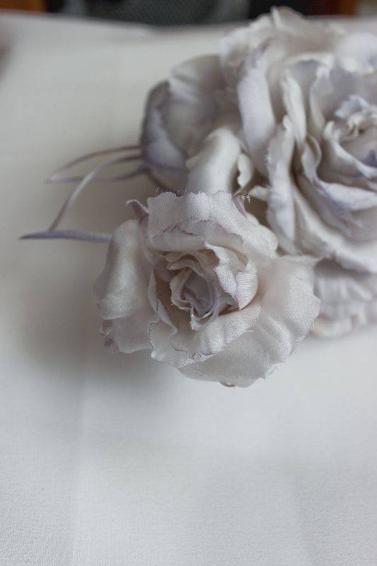 Ivory Rose Brooch, Pure Silk Flower, Bridal Floral Corsage Pin, Wedding ...