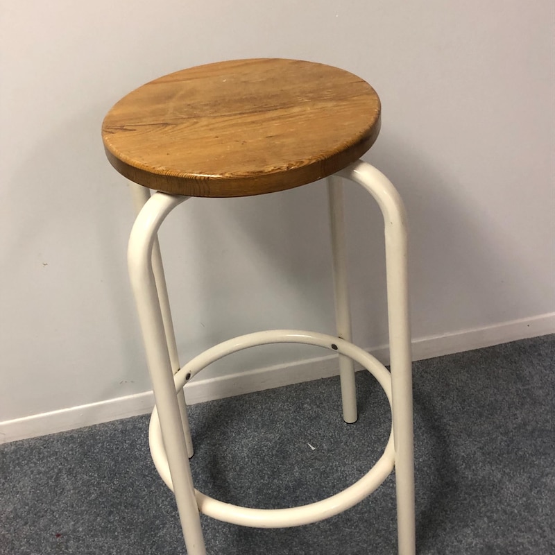 Vintage Round Bar Stools - Etsy Canada
