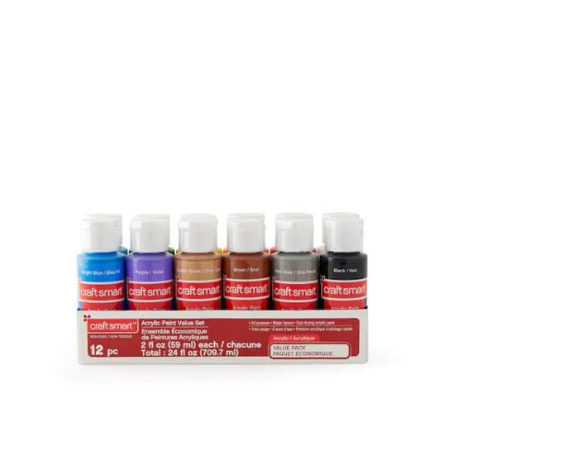 Acrylic Paint Value Pack by Craft Smart 12 Assorted Color - Etsy