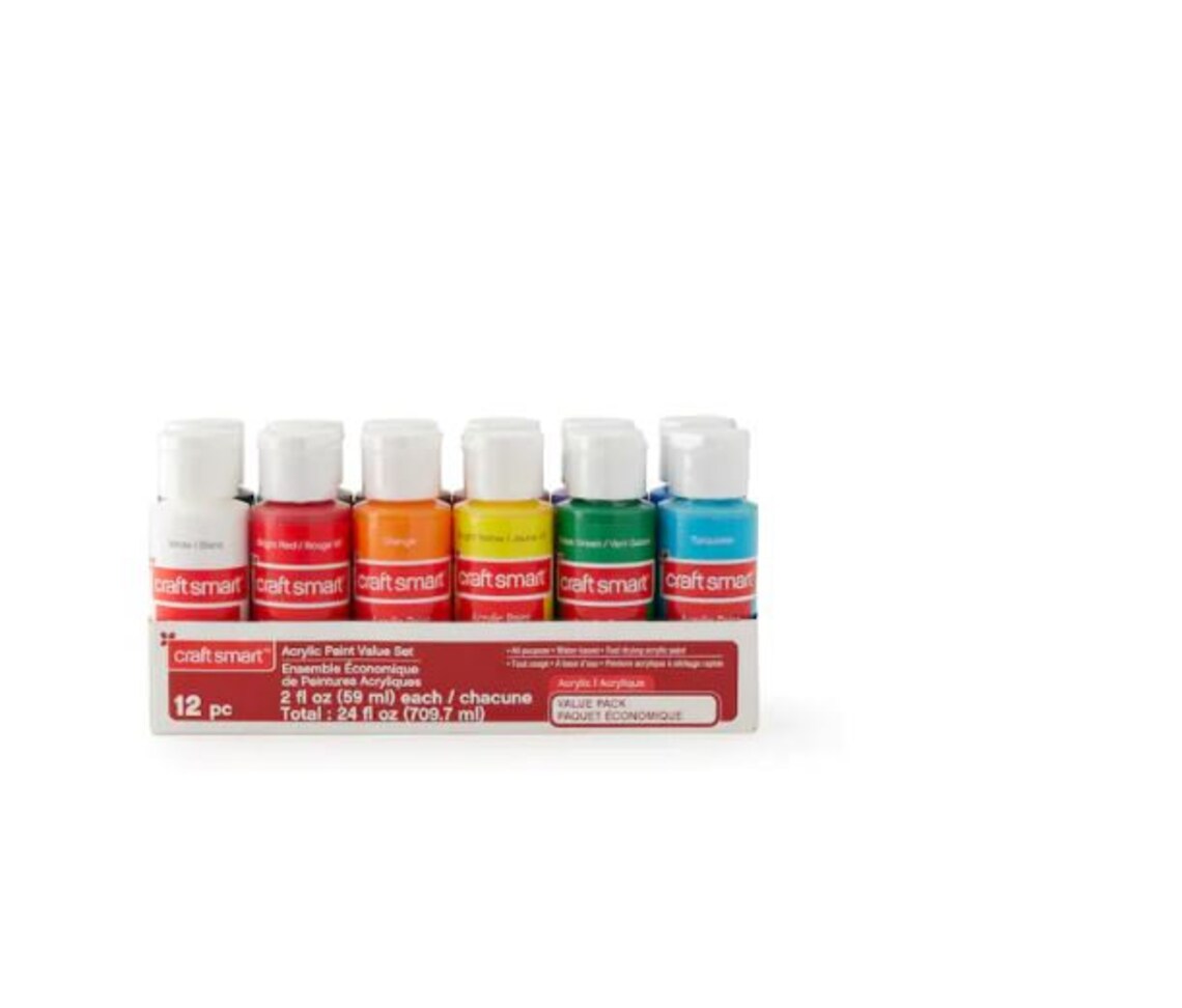 Acrylic Paint Value Pack by Craft Smart 12 Assorted Color - Etsy