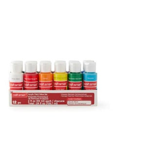 Acrylic Paint Value Pack by Craft Smart 12 Assorted Color - Etsy