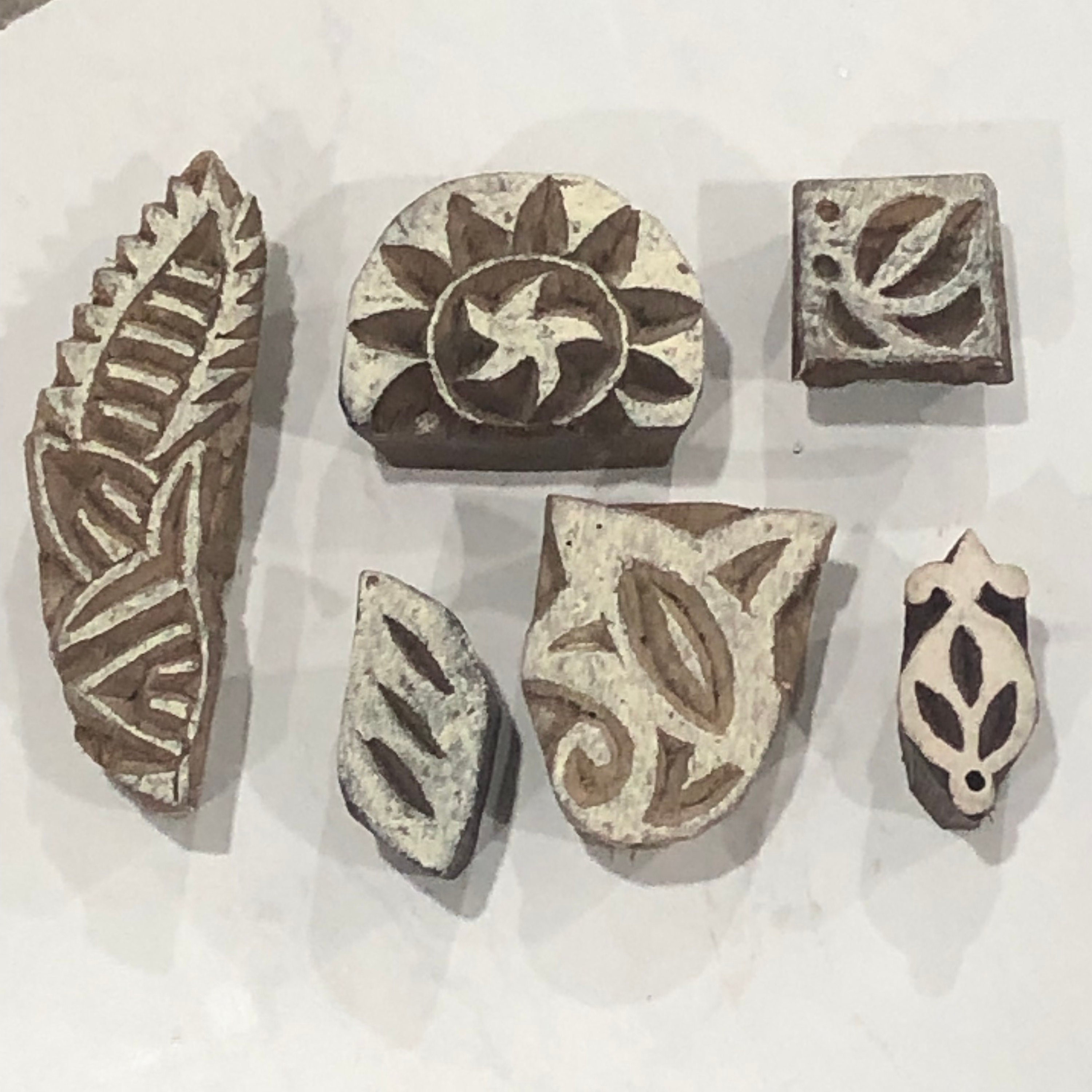 Various Pieces of PRINTING Block | Hand Carved Wooden Block/ Stamp ...