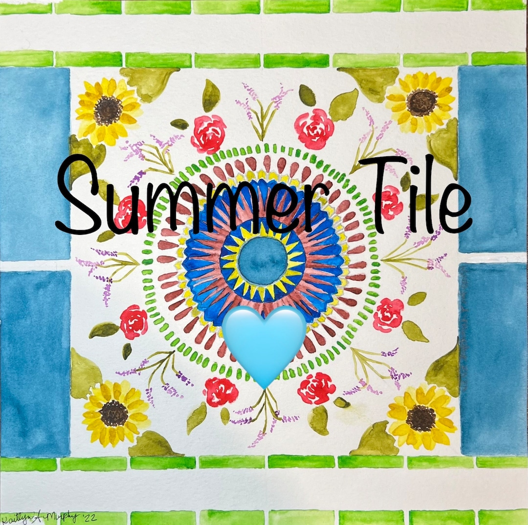 Summer Tile - Etsy
