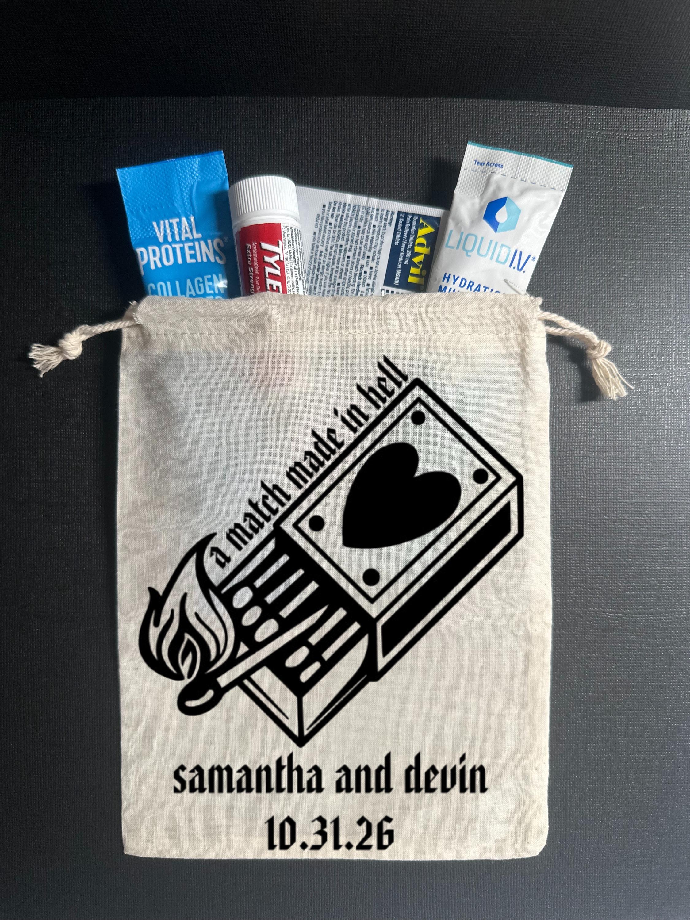Match Made in Hell | Halloween Bridal Party Gifts | Halloween Wedding ...