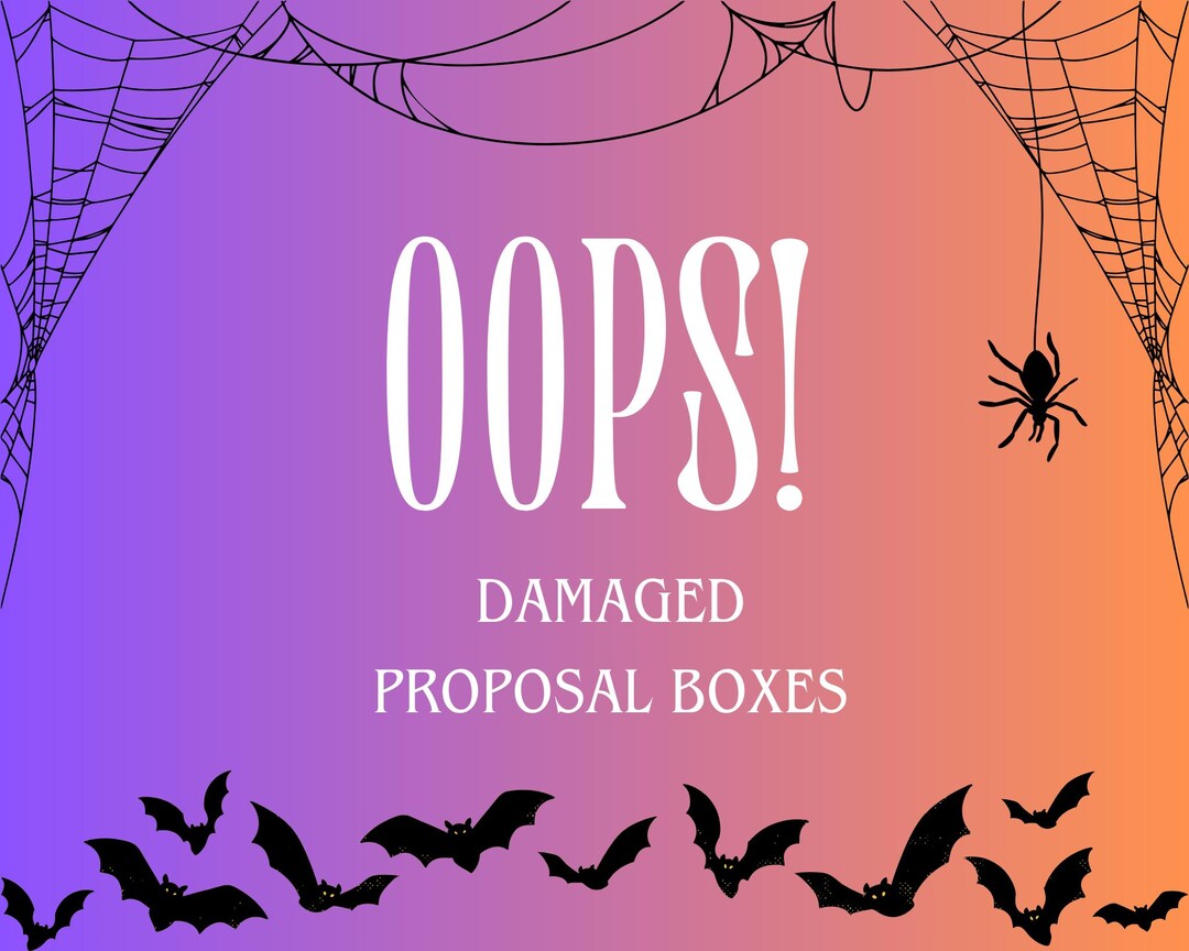 OOPS! Damaged Proposal Boxes | Bridesmaid Proposal Box | Halloween ...