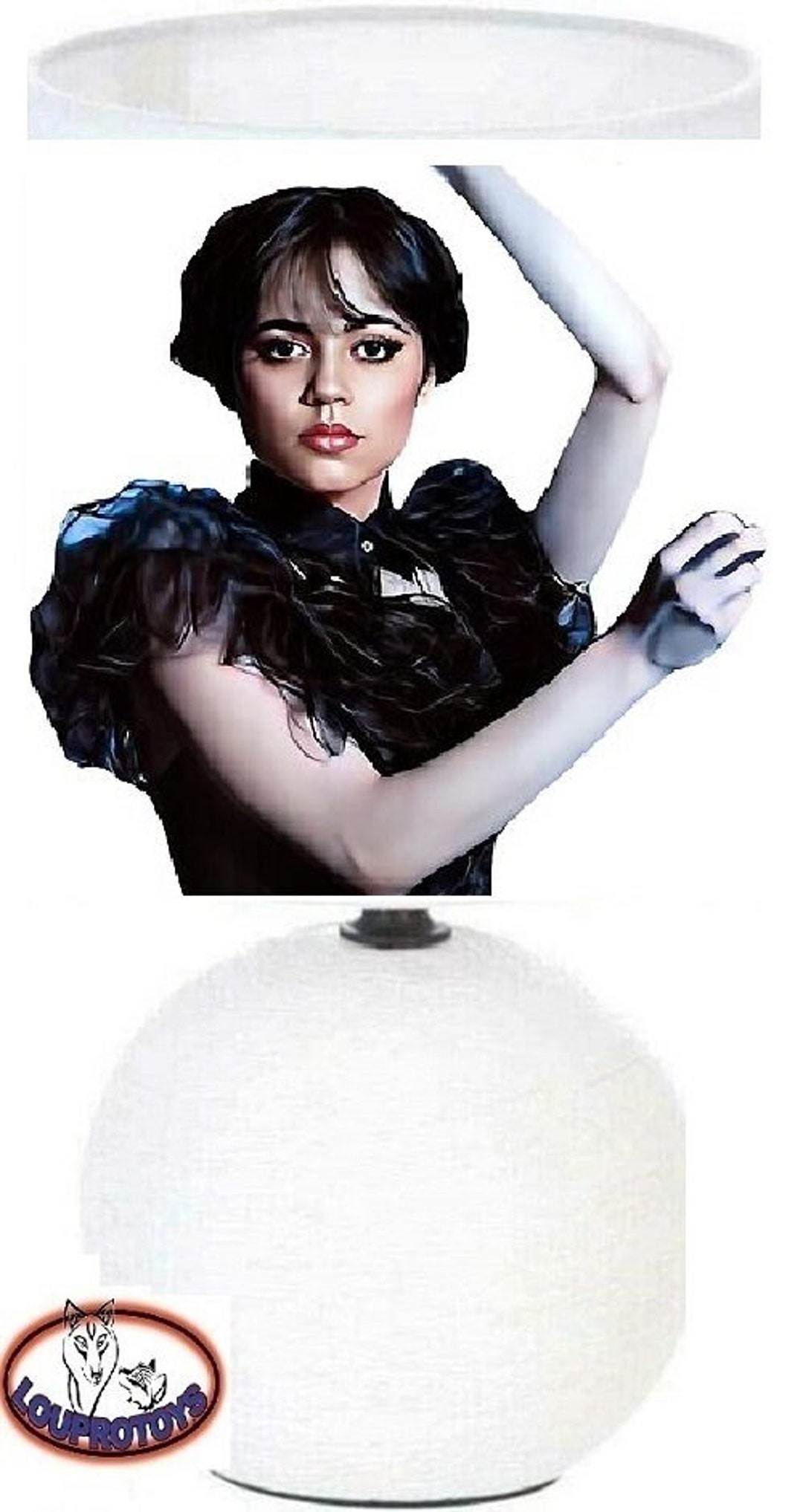 Wednesday Addams Bedside Lamp. Louprotoys Handcrafted - Etsy