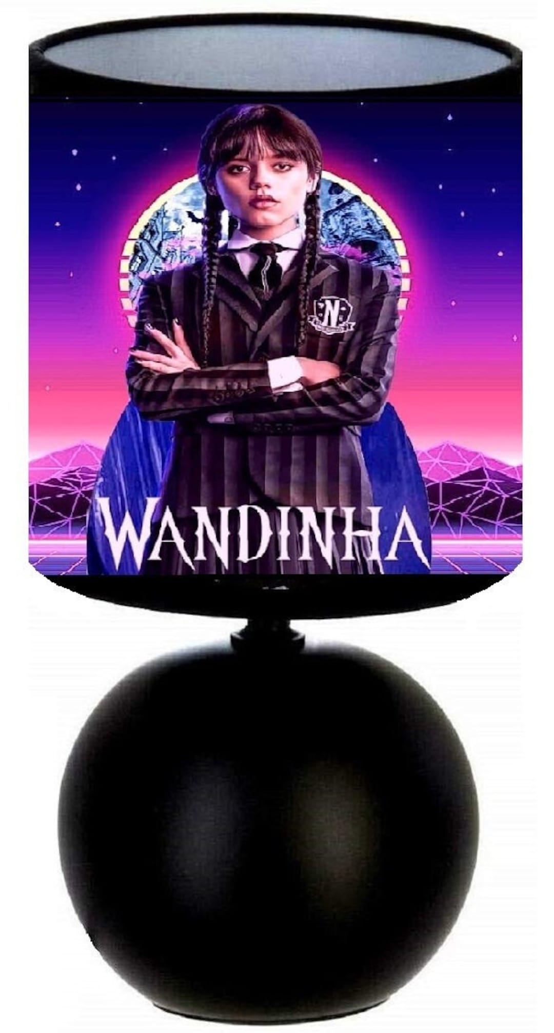 Wednesday Addams Bedside Lamp. Louprotoys Handcrafted Creation. - Etsy