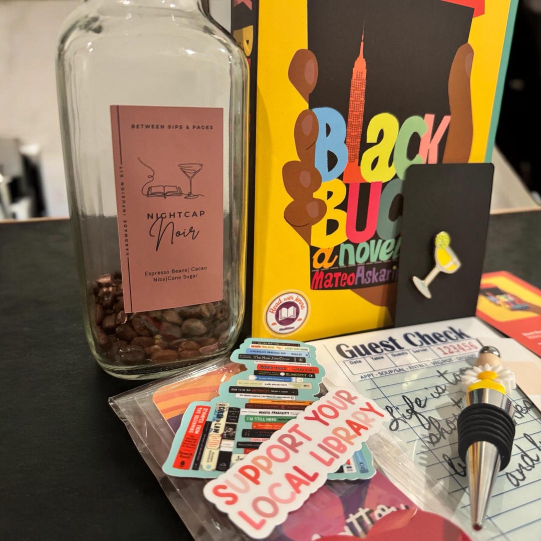 Between Sips and Pages Book Box: Black Buck by Mateo Askaripour - Etsy