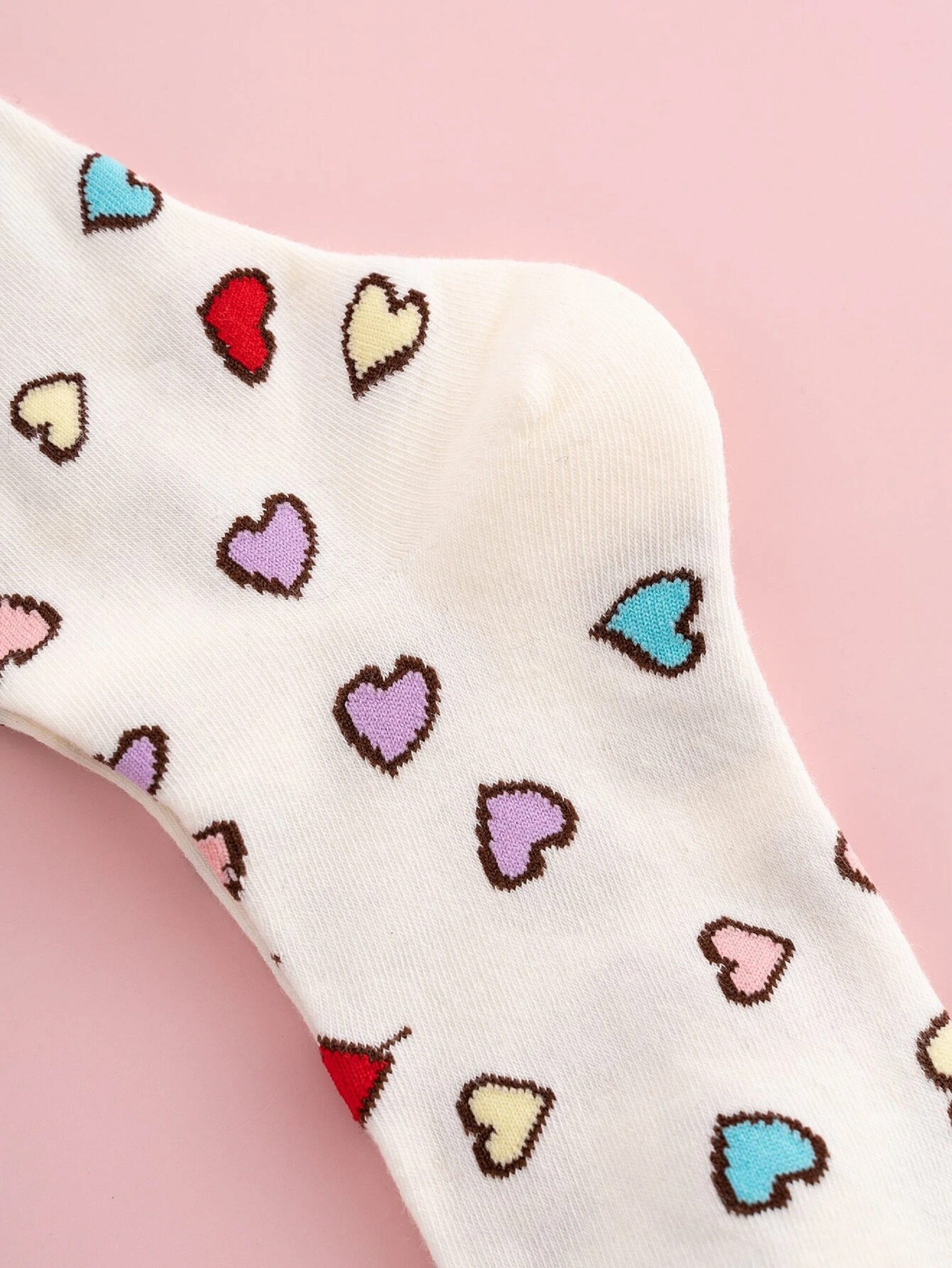 LGBTQ Pride Rainbow Heart Cotton Crew Socks Pride Cotton | Etsy