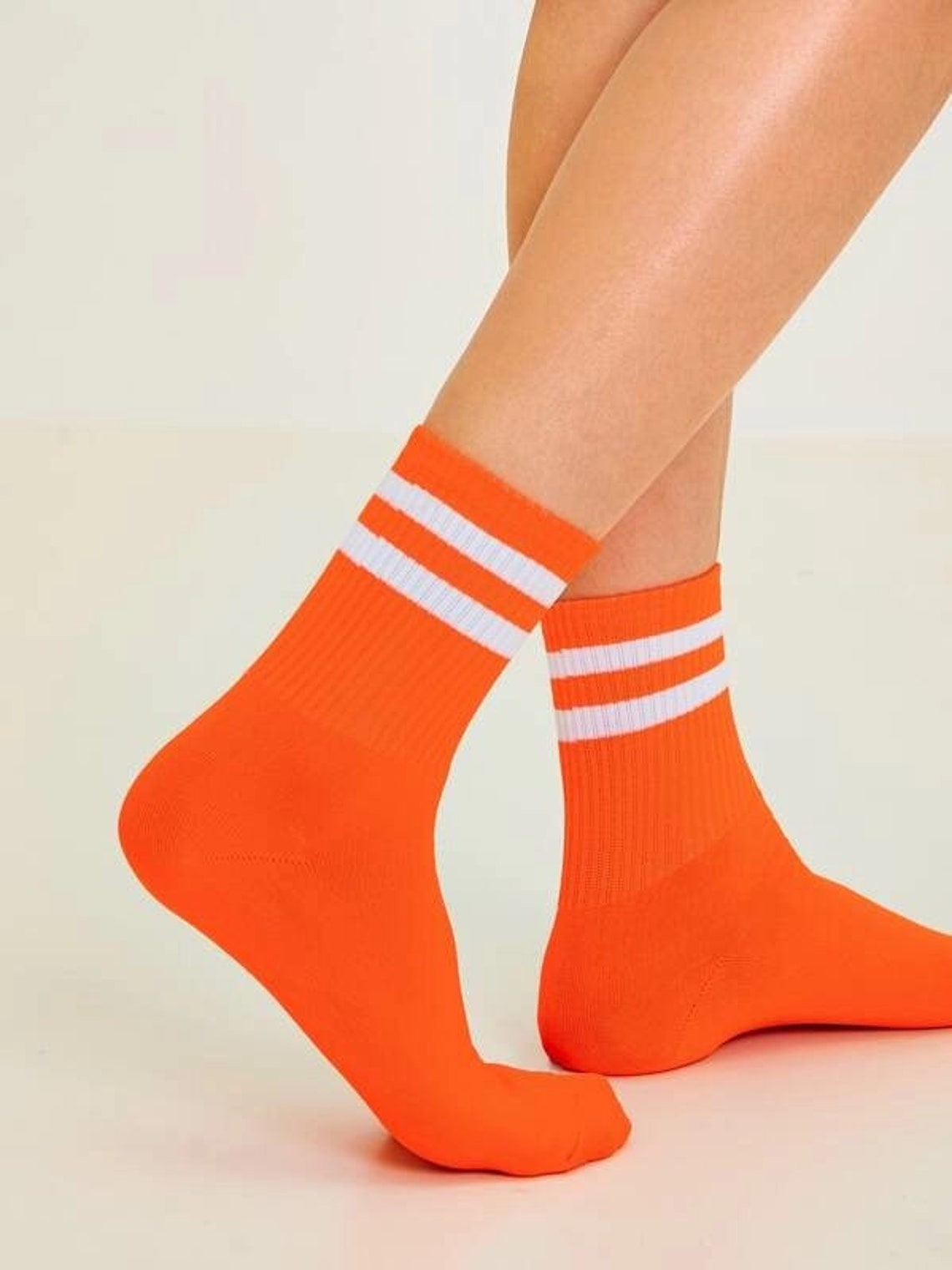 Neon Socks Crew Cotton Socks for Women and Men Fluorescent - Etsy
