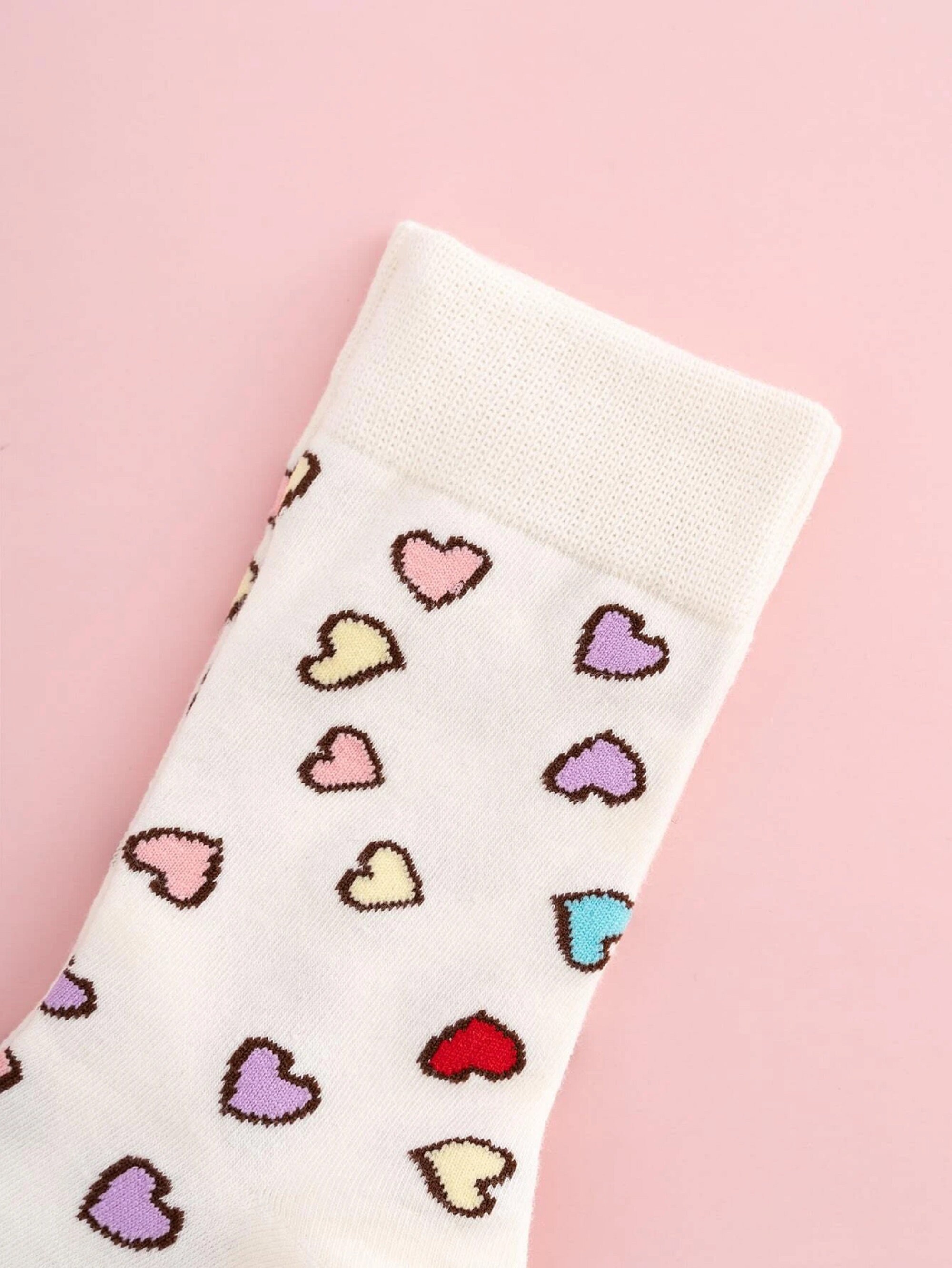 LGBTQ Pride Rainbow Heart Cotton Crew Socks Pride Cotton | Etsy