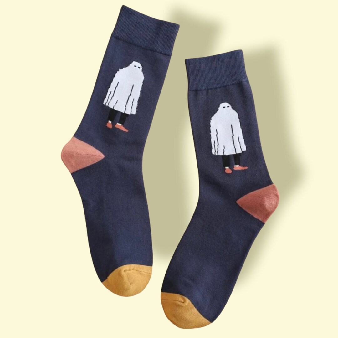 Halloween Socks Funny Socks With Ghost Soft Scary Cotton Crew Socks for ...
