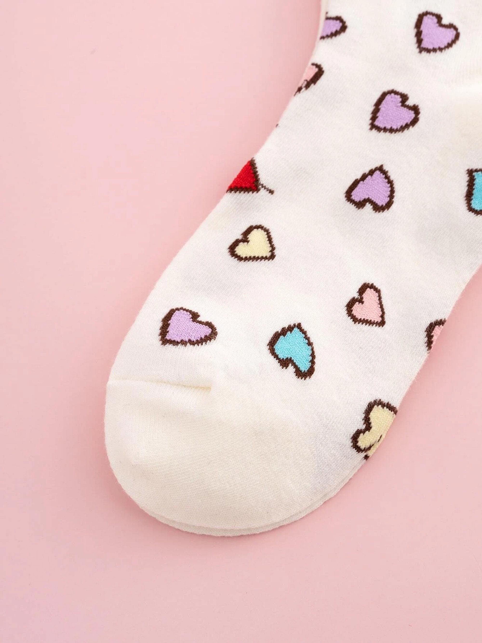 LGBTQ Pride Rainbow Heart Cotton Crew Socks Pride Cotton | Etsy