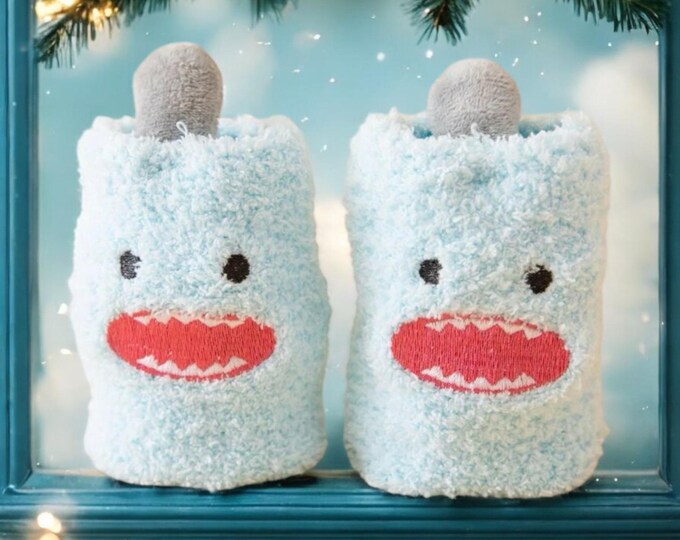 Cute Monster Fuzzy Socks, Soft Socks, Warm Socks, Cute Socks, Cozy ...